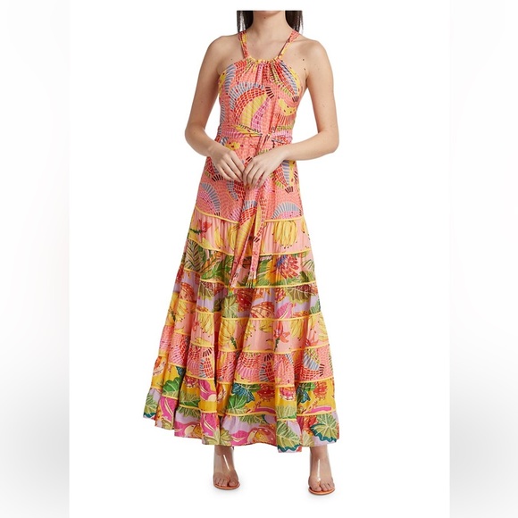 FARM Rio | Dresses | Nwt Farm Rio Mixed Print Tiered Maxi Dress | Poshmark